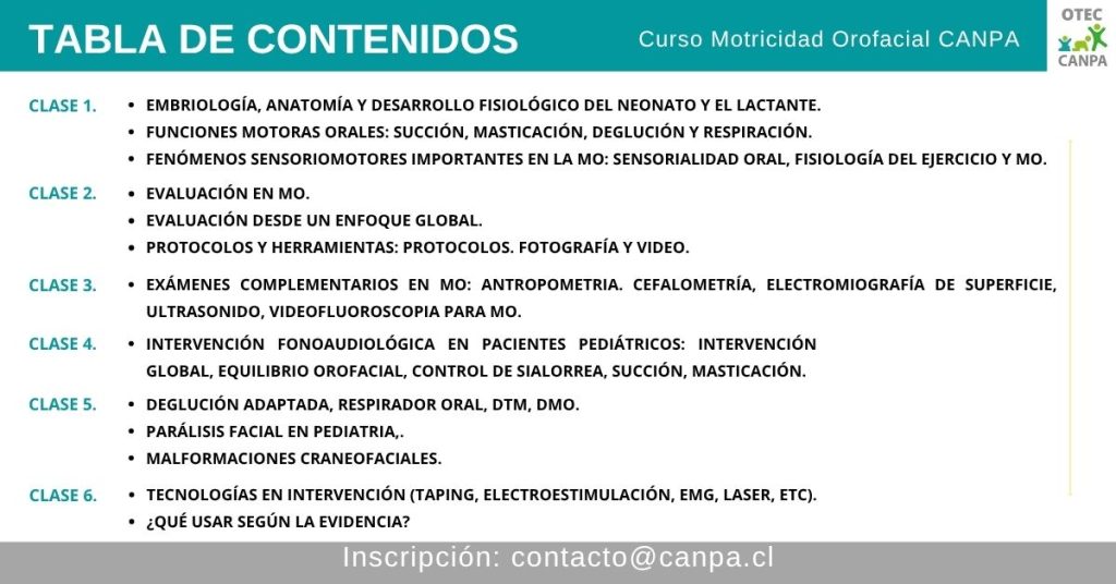 Curso Motricidad Orofacial en Población Neonatal y Pediátrica - CANPA ...